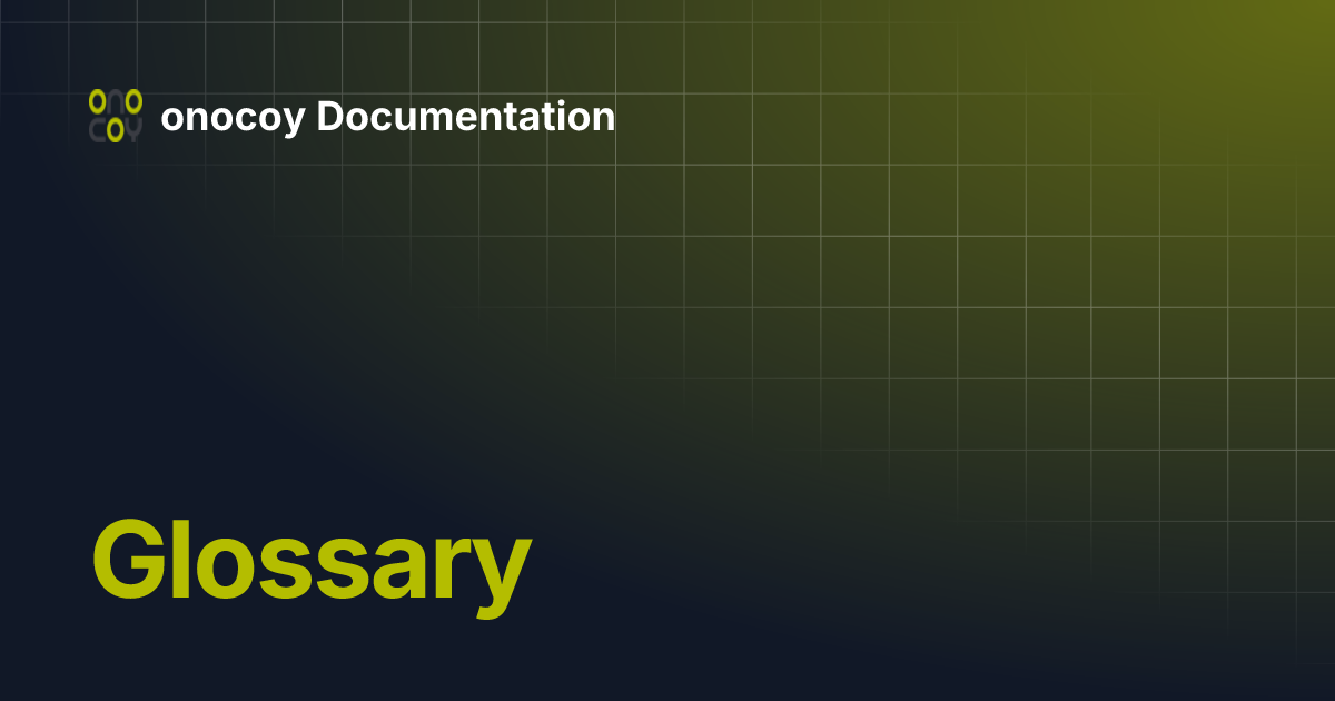 Glossary | onocoy Documentation
