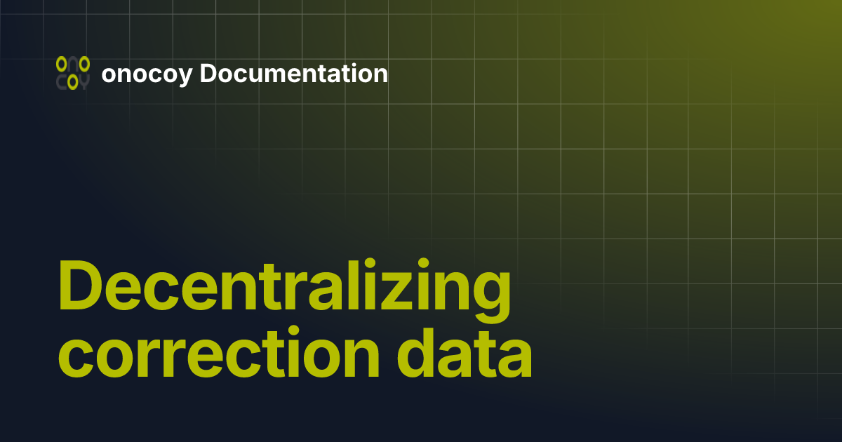 Decentralizing correction data | onocoy Documentation