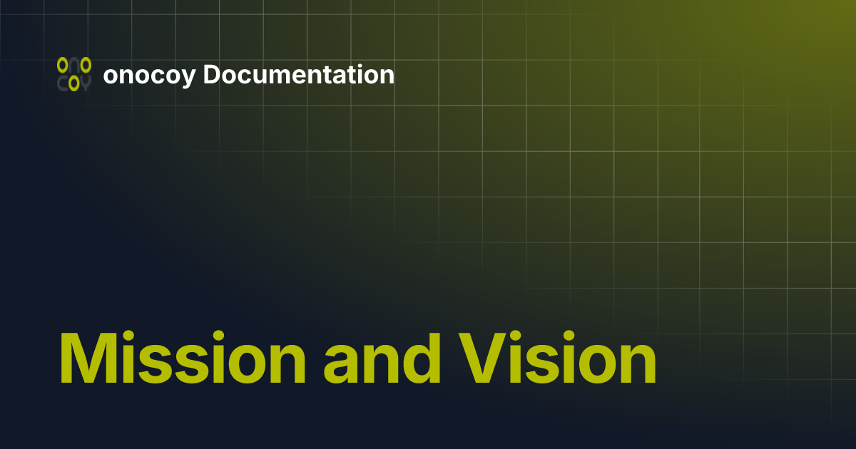 Mission and Vision | onocoy Documentation